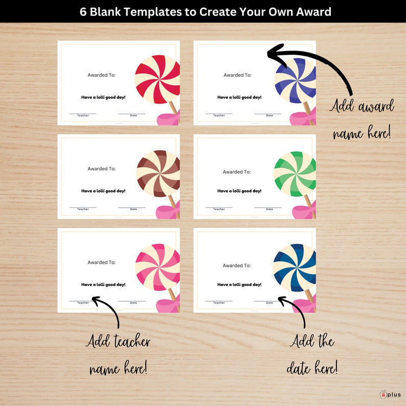 Celebrate Students' Achievements With Lollipop Themed Printable ...