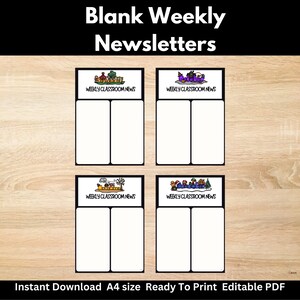 Editable Weekly Classroom Newsletter Templates - Keep Parents Updated ...
