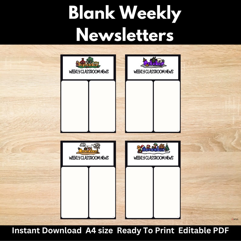 Editable Weekly Classroom Newsletter Templates - Keep Parents Updated ...