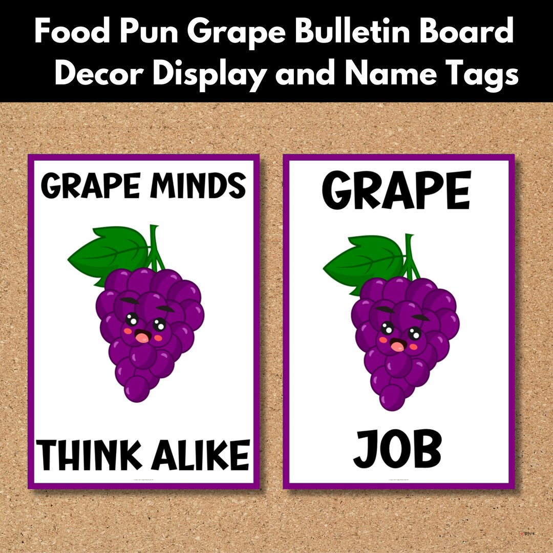 Personalized Grape-themed Bulletin Board for Welcoming Students Back to ...