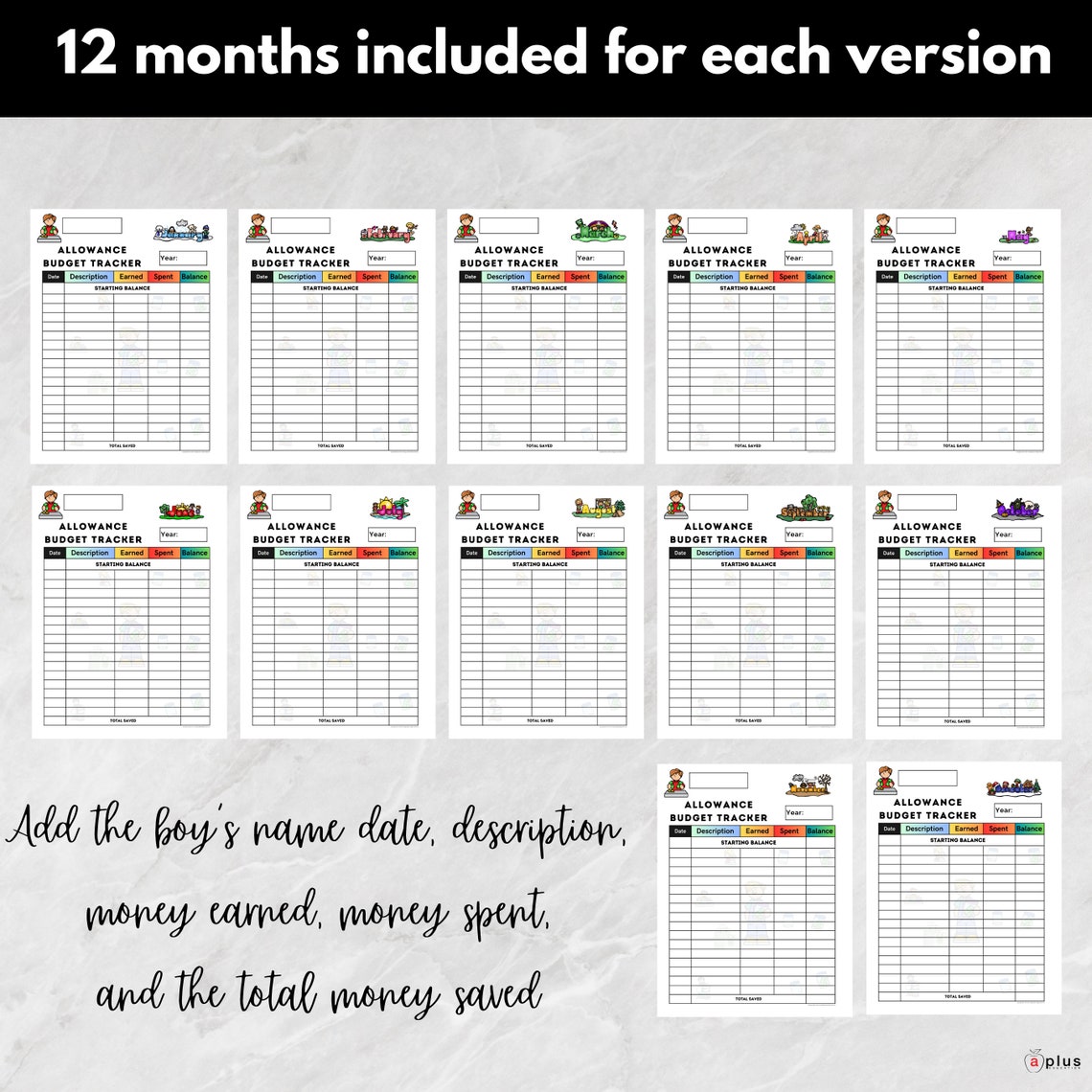 Kids Budgeting Worksheet, Savings Goal Worksheet, Kids Allowance ...