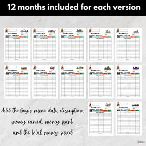 Kids Budgeting Worksheet, Savings Goal Worksheet, Kids Allowance ...