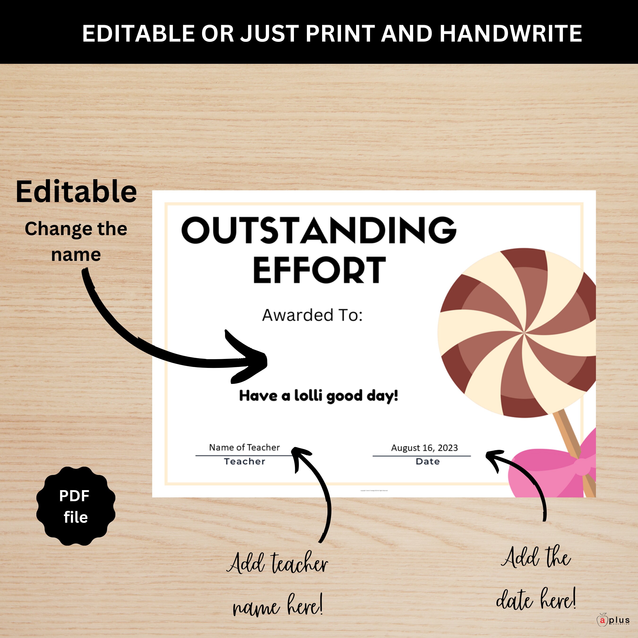 Celebrate Students' Achievements With Lollipop Themed Printable ...