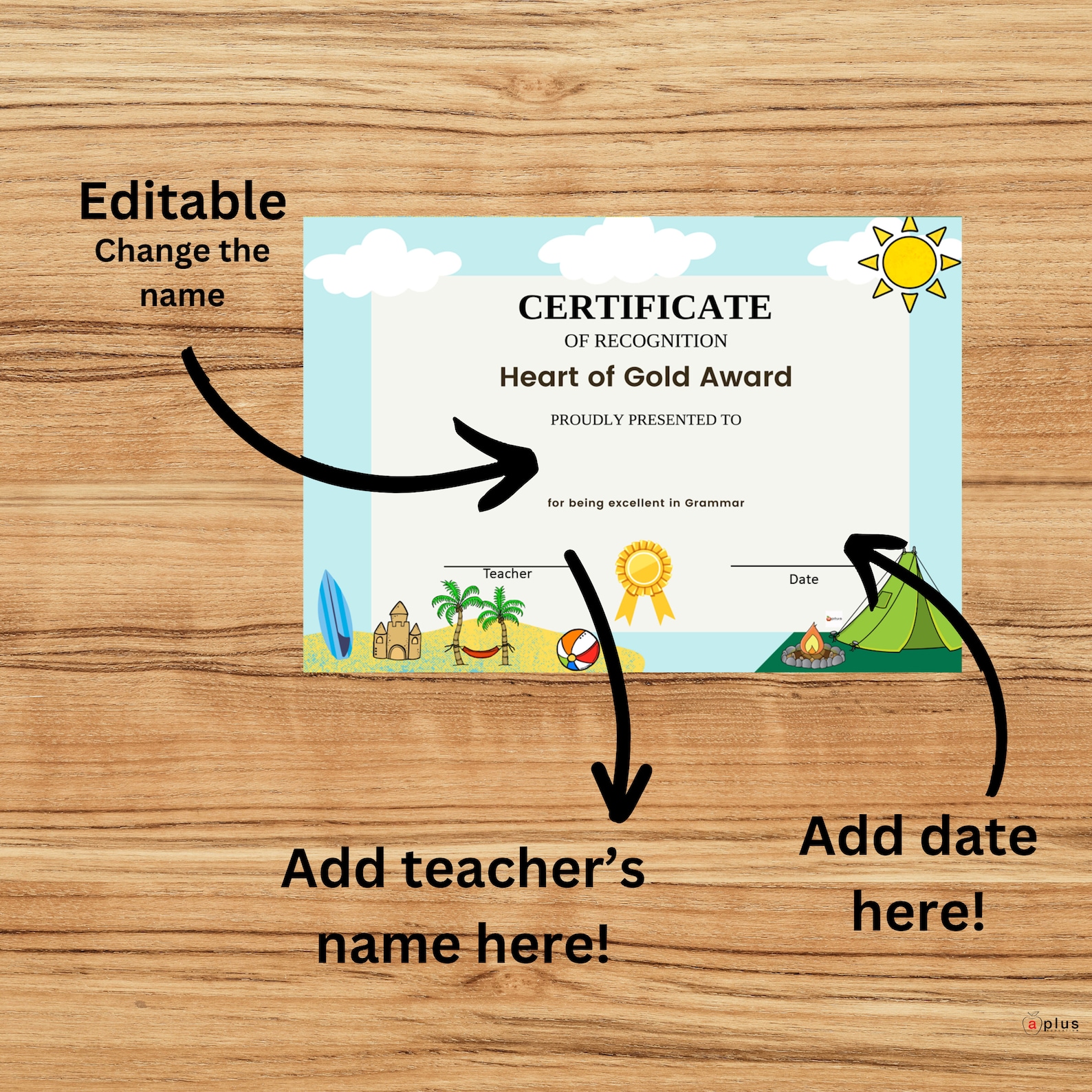 Summer-themed Editable Class Awards for a Stellar End-of-year ...