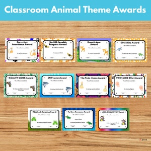 Editable Animal Themed End of Year Awards - Etsy