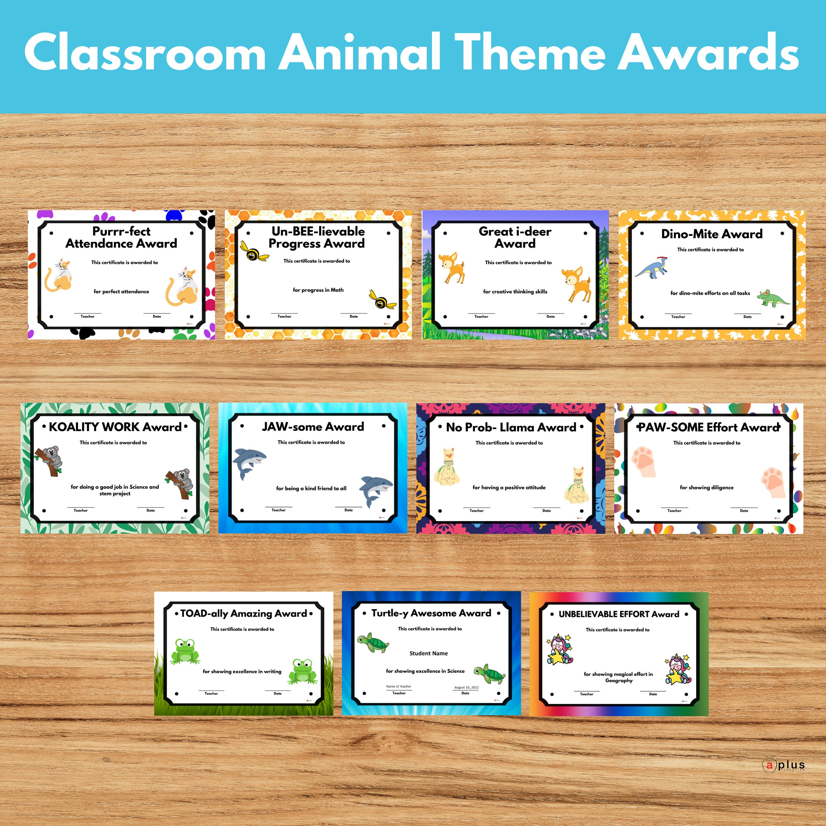 Editable Animal Themed End of Year Awards - Etsy