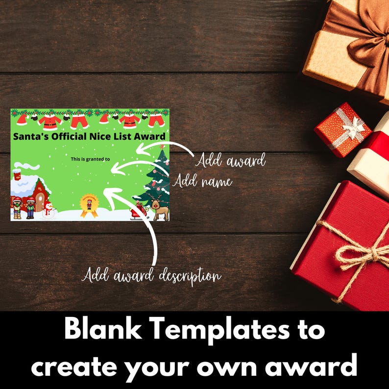 Christmas Teacher Awards - Editable Fun Holiday Gifts for Co-teachers ...