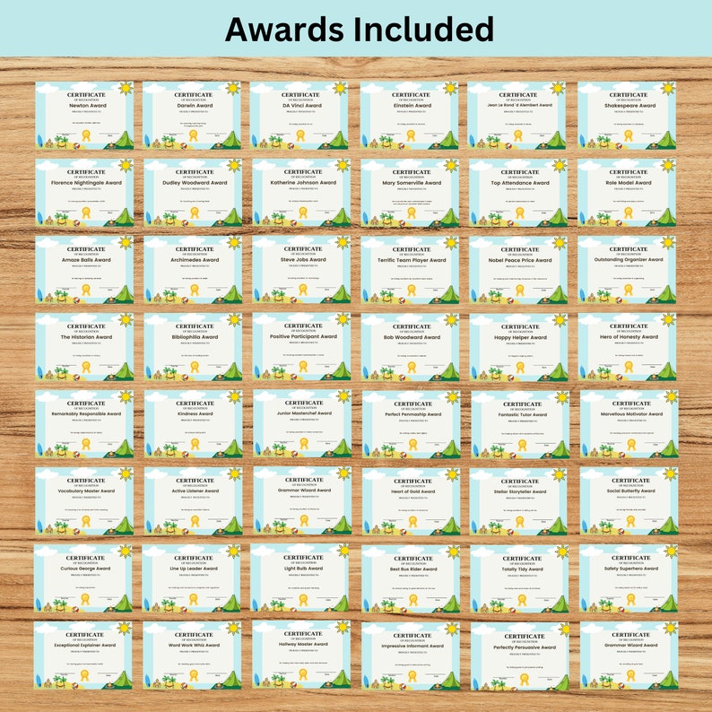Summer-themed Editable Class Awards for a Stellar End-of-year ...
