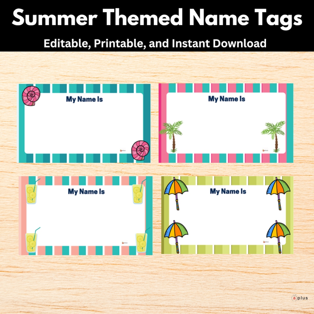 Brighten up Your Classroom With Retro Name Tag Pack - Summer-themed ...