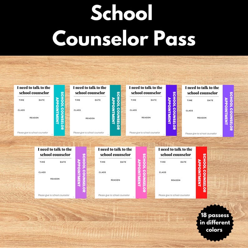 Editable School Counselor Appointment Slip Template - Instant Download ...