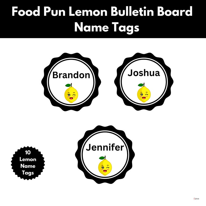 Lemon Themed Classroom Decor Set Editable Name Tags & Inspirational ...