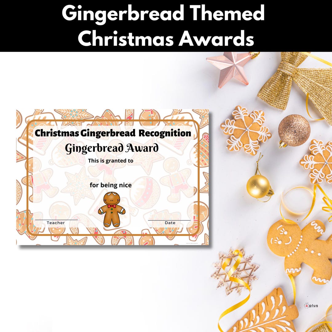 Editable Christmas Gingerbread Award Certificates | Printable Holiday ...