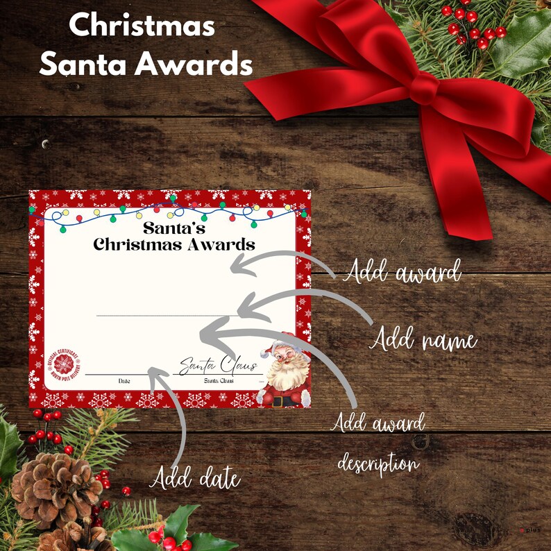 Santa Student Awards - Editable and Fun Holiday Certificates for ...