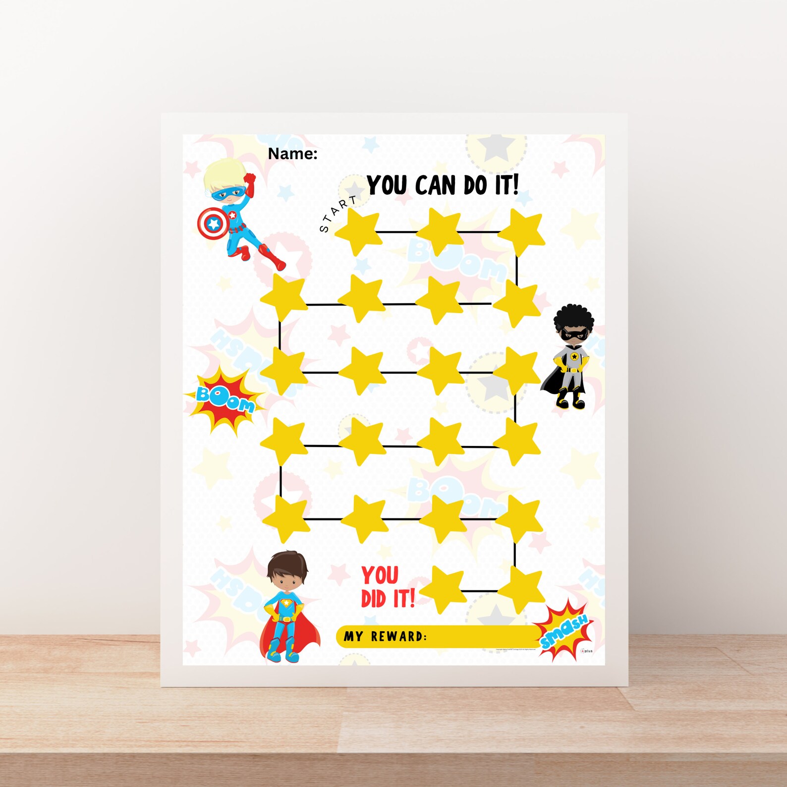 Superhero-themed Reward Chart for Kids Behavior Tracking for Positive ...