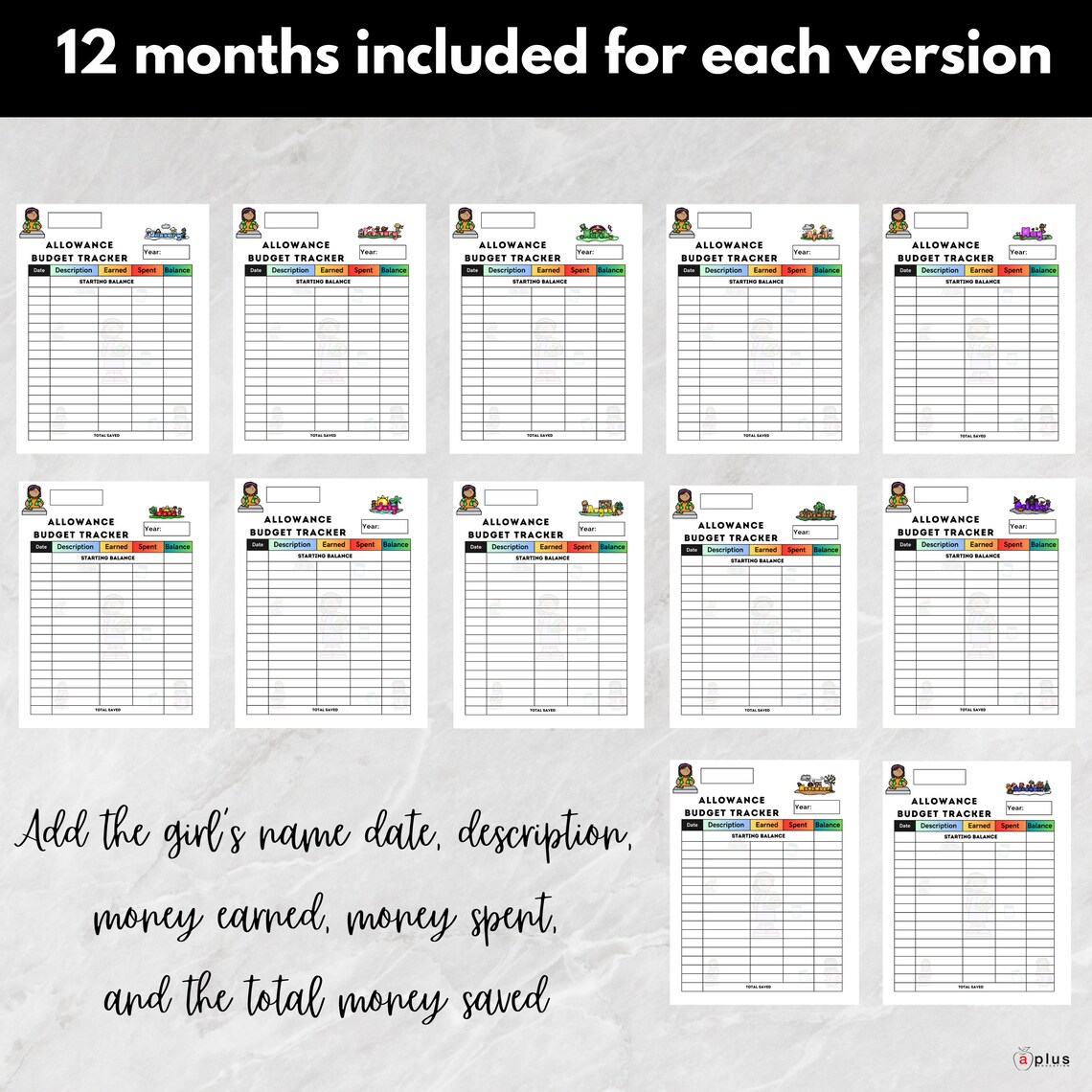 Kids Budgeting Worksheet, Savings Goal Worksheet, Kids Allowance ...