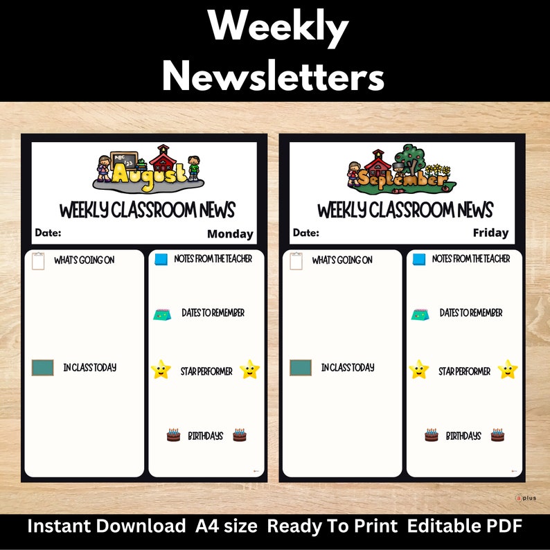 Editable Weekly Classroom Newsletter Templates - Keep Parents Updated ...