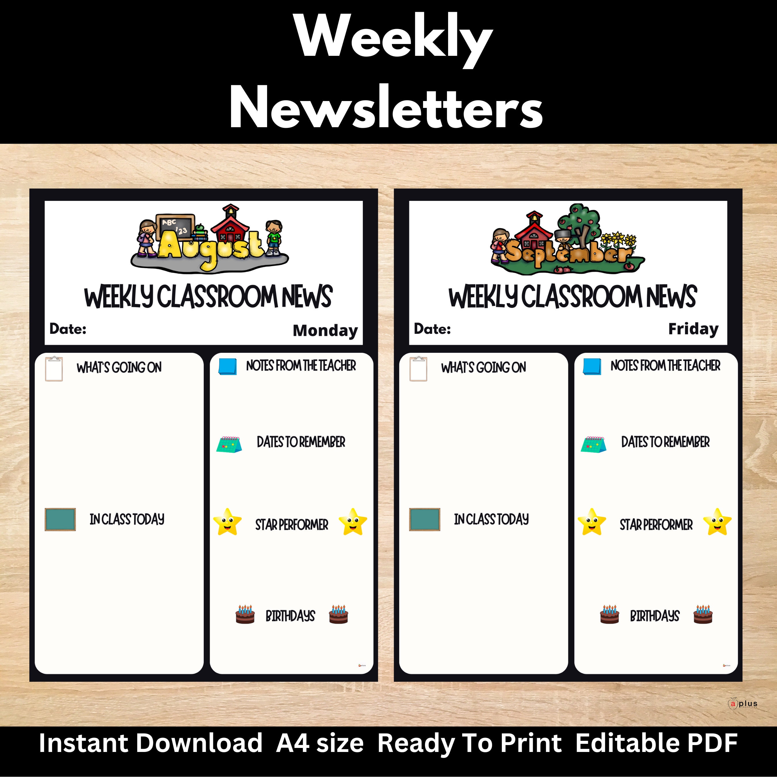 Editable Weekly Classroom Newsletter Templates - Keep Parents Updated ...