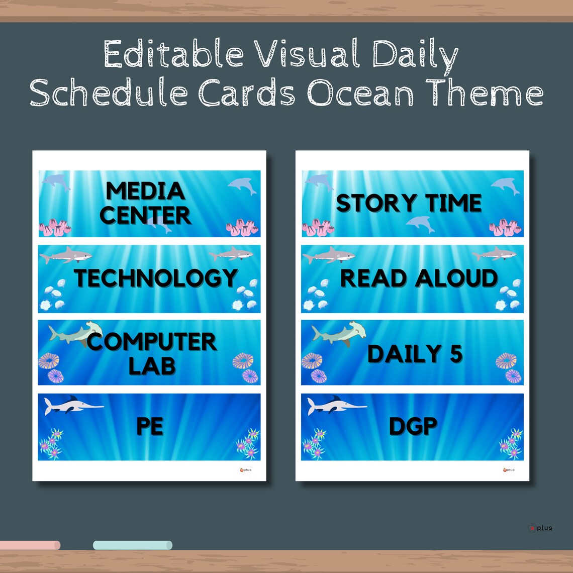 Ocean-themed Daily Agenda Display: Editable Classroom Schedule for ...