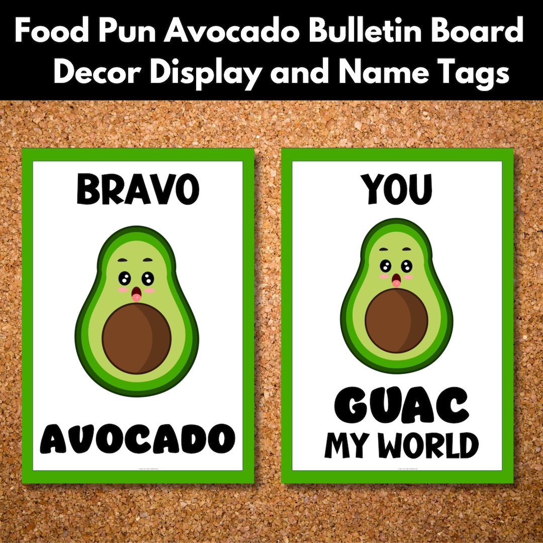 Personalized Avocado Bulletin Board: Back-to-school Door Décor - Etsy