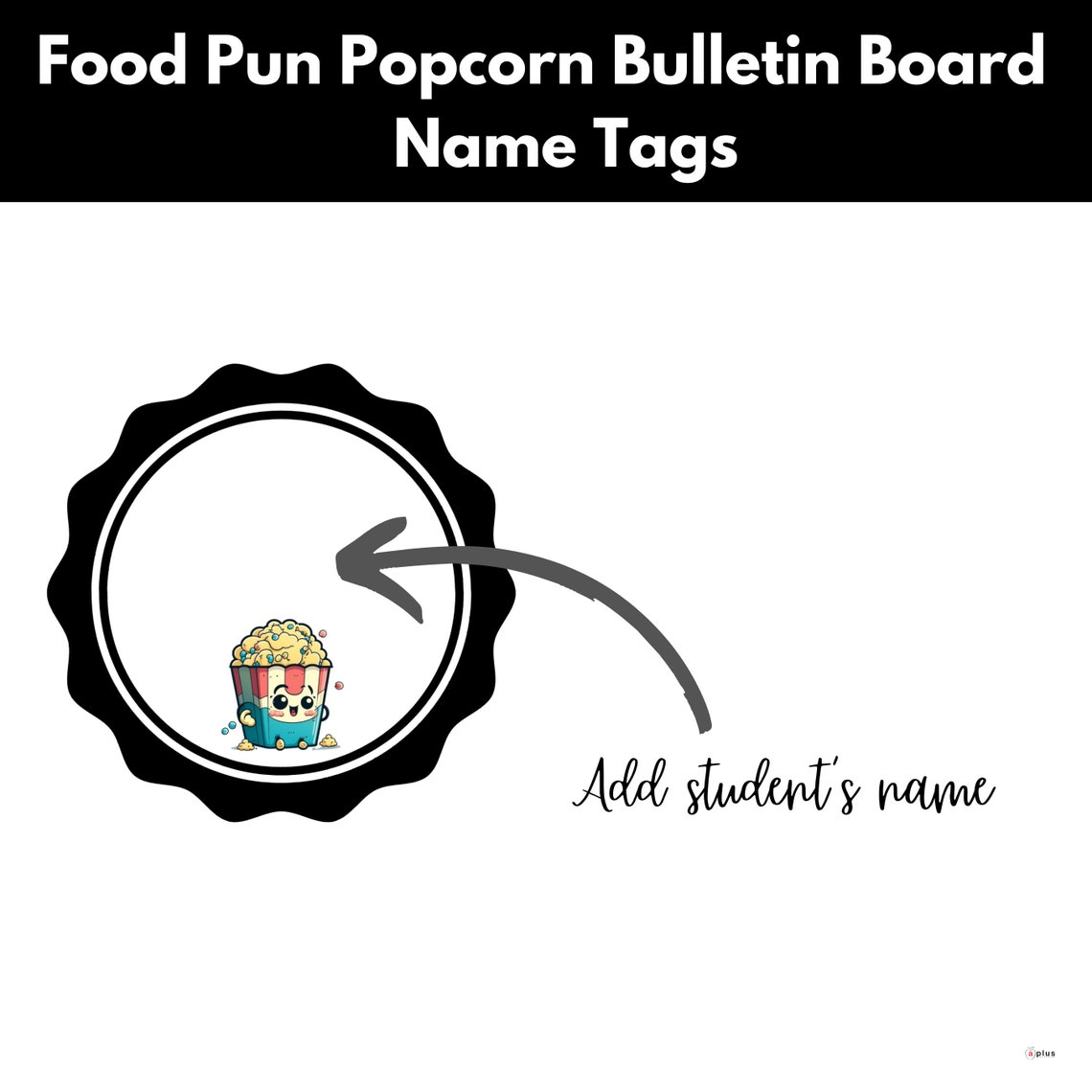Popcorn-themed Classroom Decor Bundle: Editable Name Tags ...