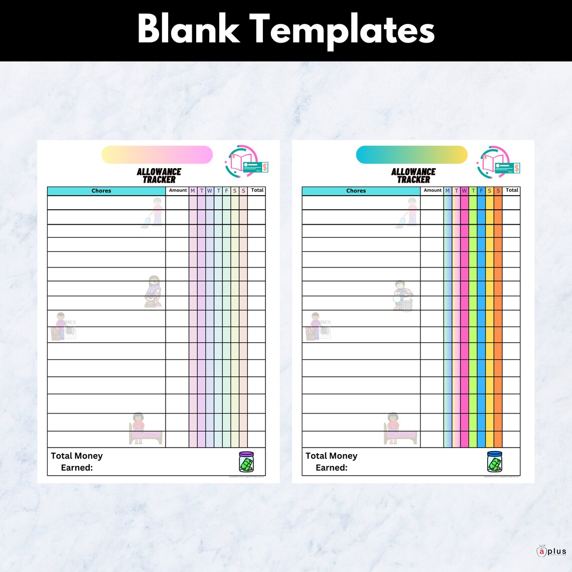 Chore Chart for Kids | Kids Allowance Tracker | Editable PDF Chore ...
