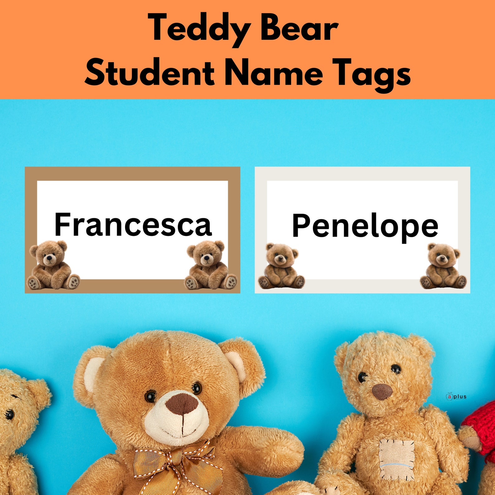 Printable Teddy Bear Name Tags Customizable for Classroom Use - Etsy