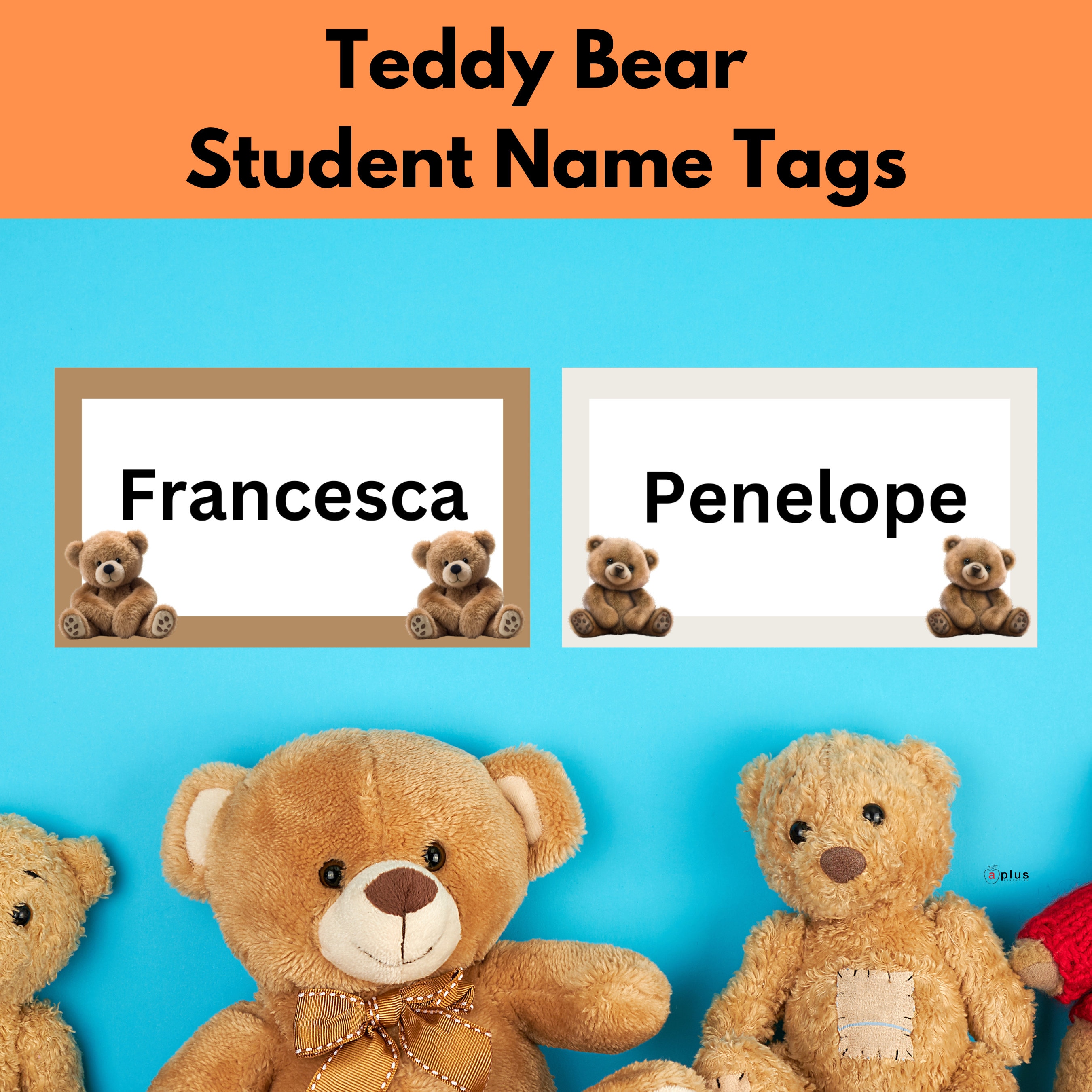 Printable Teddy Bear Name Tags Customizable for Classroom Use - Etsy
