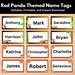 Colorful Red Panda Student Name Tags for Classroom Organization - Etsy