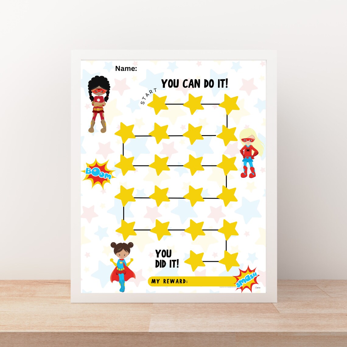 Superhero-themed Reward Chart for Kids Behavior Tracking for Positive ...