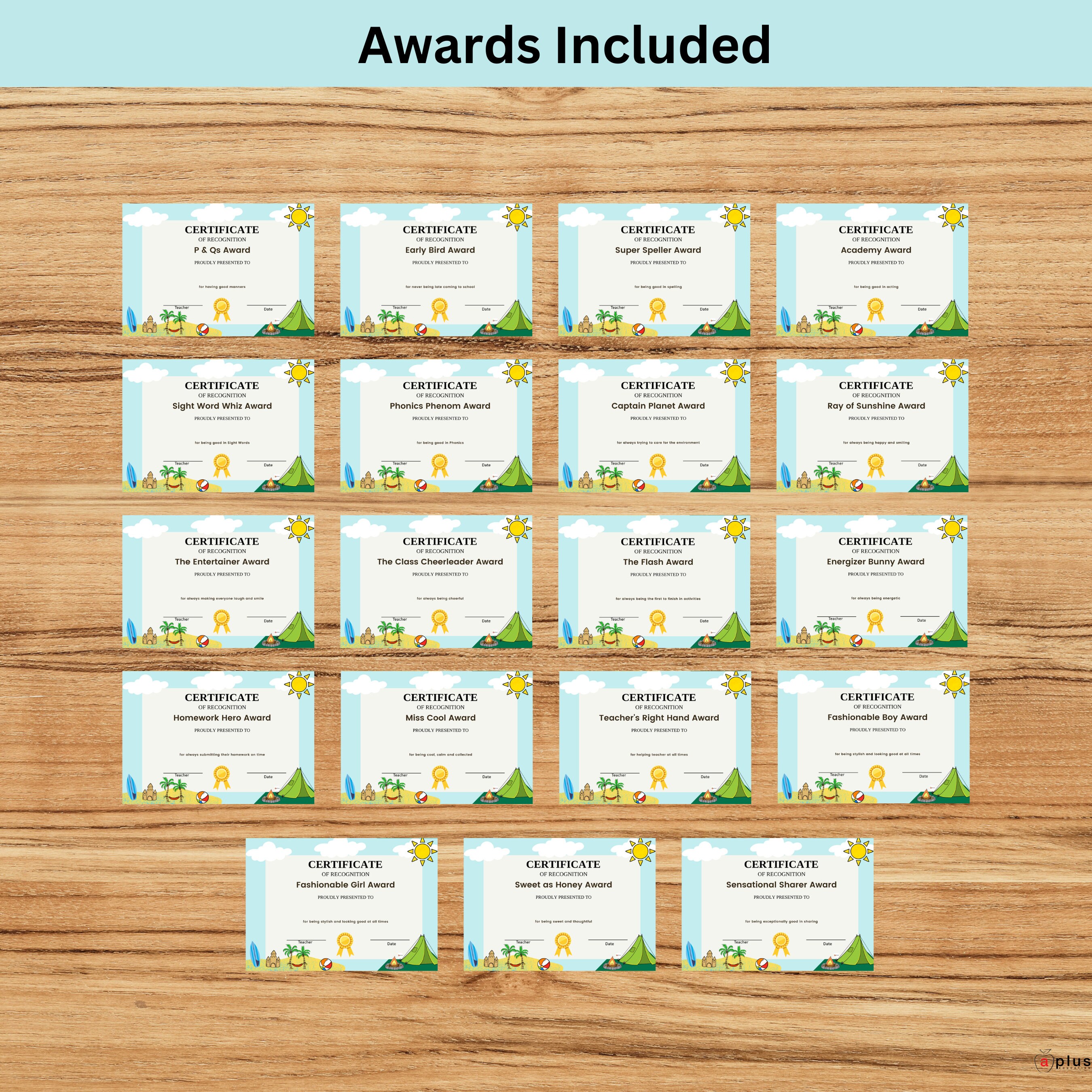 Summer-themed Editable Class Awards for a Stellar End-of-year ...