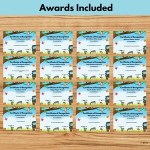 Safari Classroom Awards: Printable End of Year Certificates (PDF & PPT ...