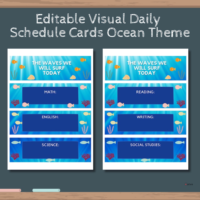 Ocean-themed Daily Agenda Display: Editable Classroom Schedule for ...