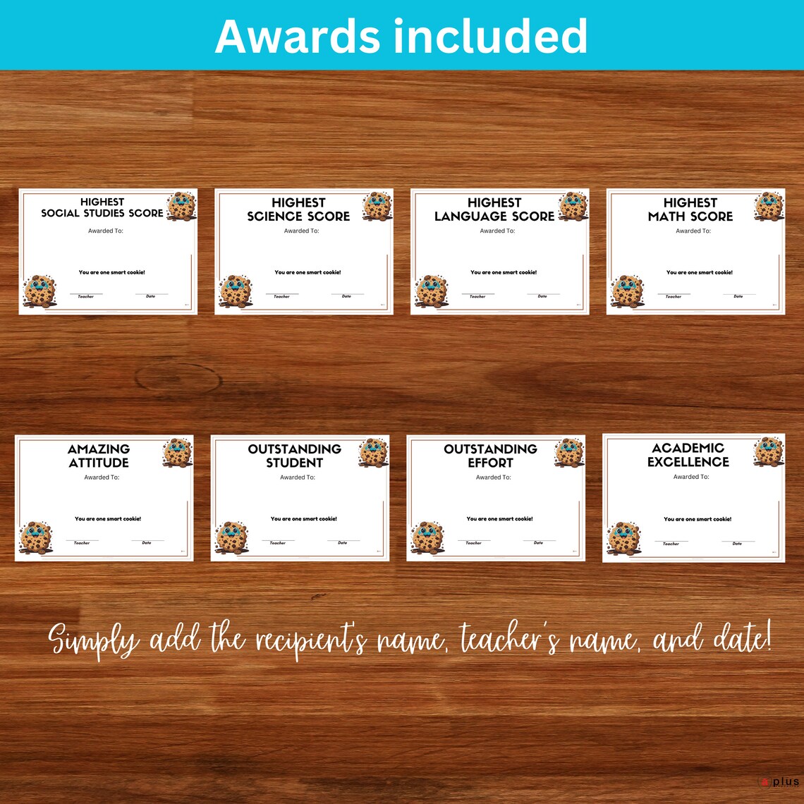 Cookie Theme Student Award Certificates: End of Year (PDF) - Etsy