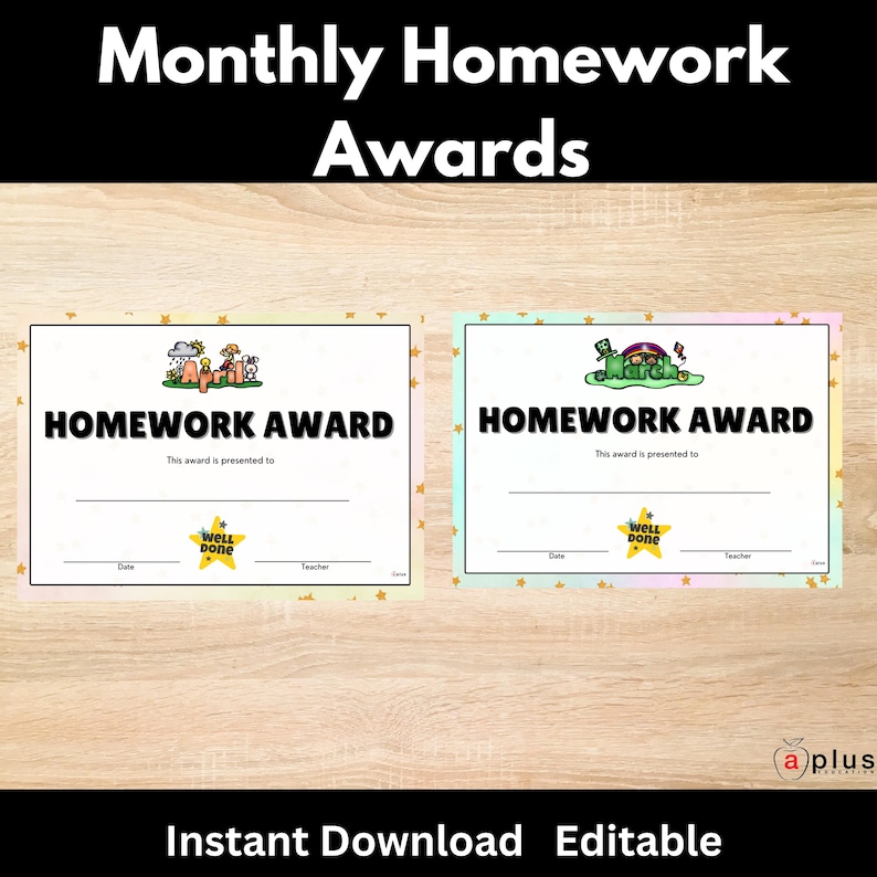 Homework Tracker Printable and Homework Awards | Student Accountability ...