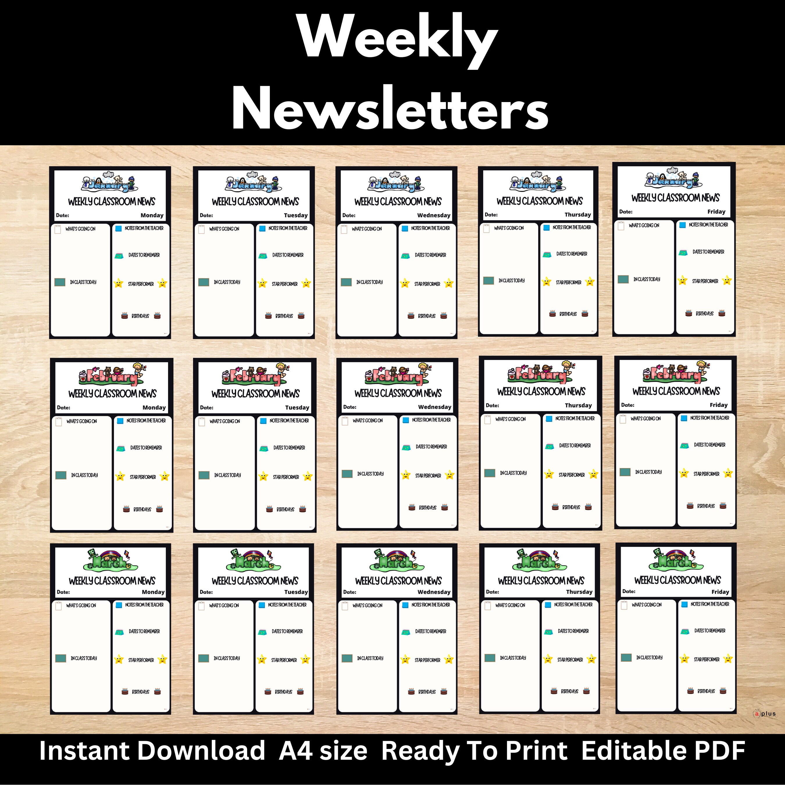 Editable Weekly Classroom Newsletter Templates - Keep Parents Updated ...