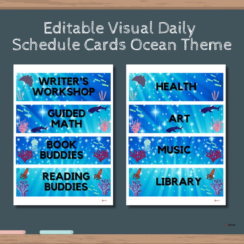 Ocean-themed Daily Agenda Display: Editable Classroom Schedule for ...