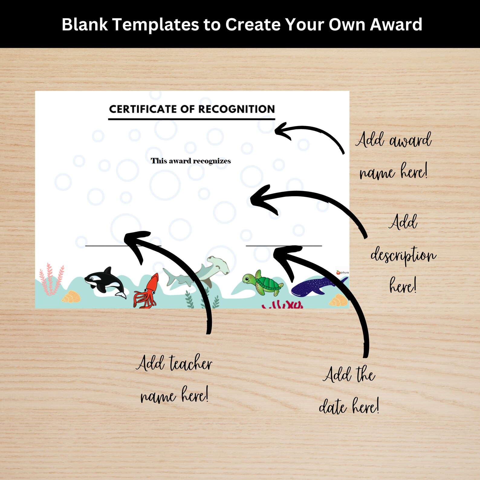 End-of-the-year Ocean-themed Award Certificates for Student Success - Etsy