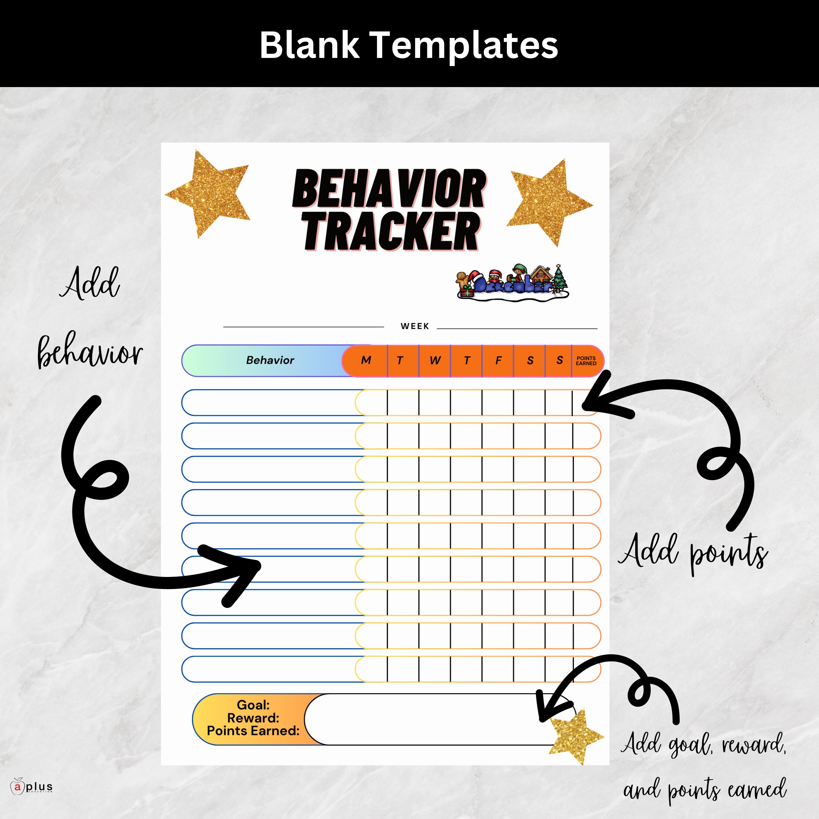 Editable Kids Behavior Chart: Reward Tracker (PDF) - Etsy