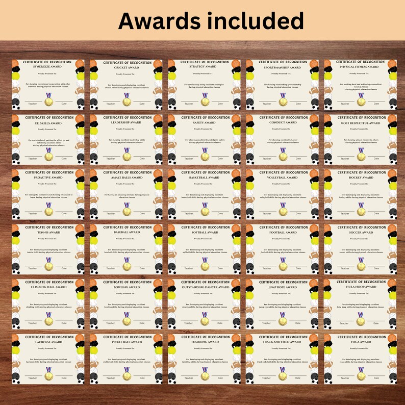 Printable End of Season Sports Award Certificates Bundle - Celebrate ...