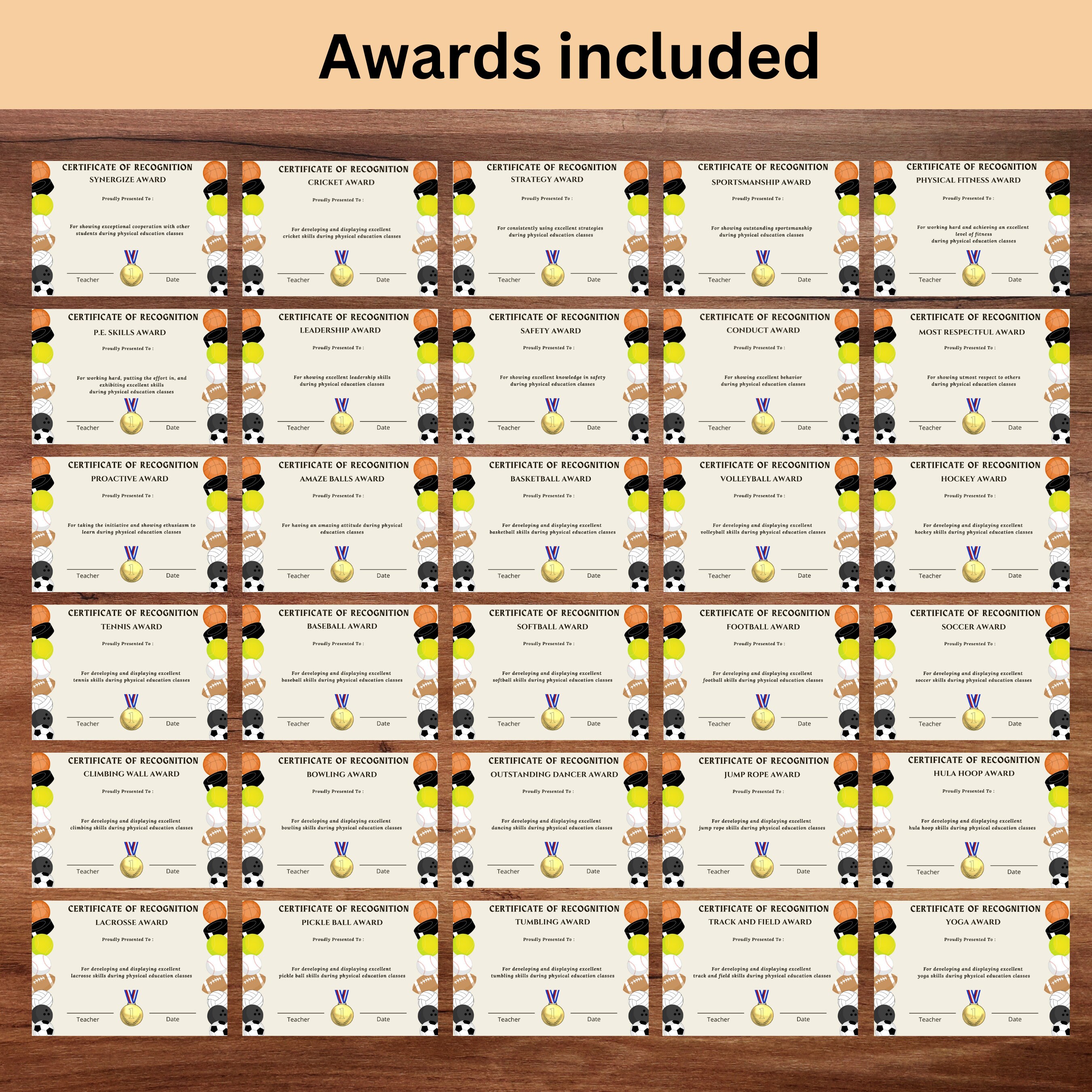 Printable End of Season Sports Award Certificates Bundle - Celebrate ...