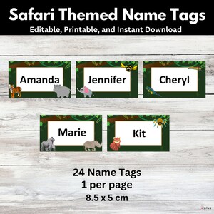 Safari Themed Student Name Tags for a Bright and Organized Classroom - Etsy