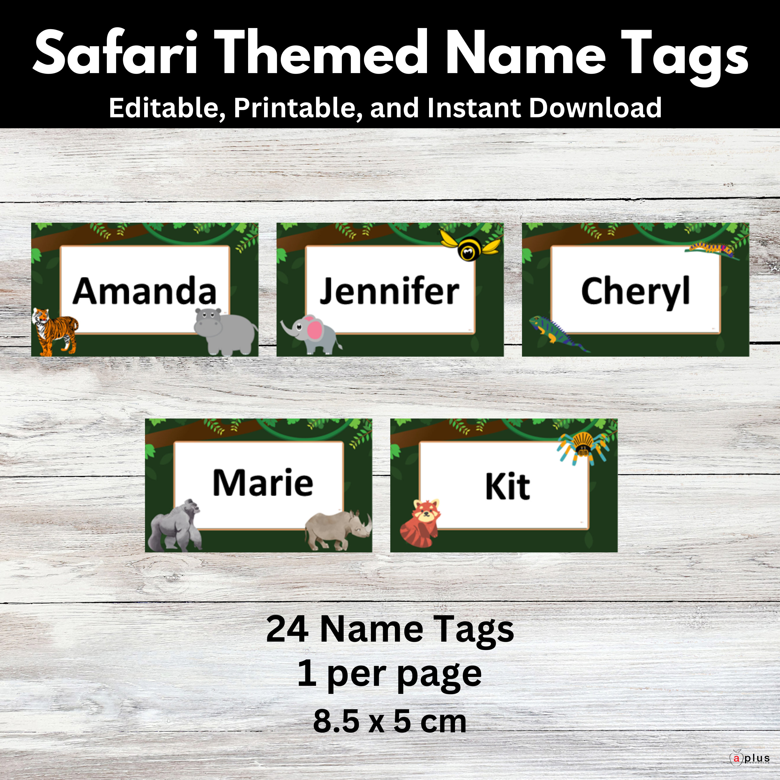 Safari Themed Student Name Tags for a Bright and Organized Classroom - Etsy