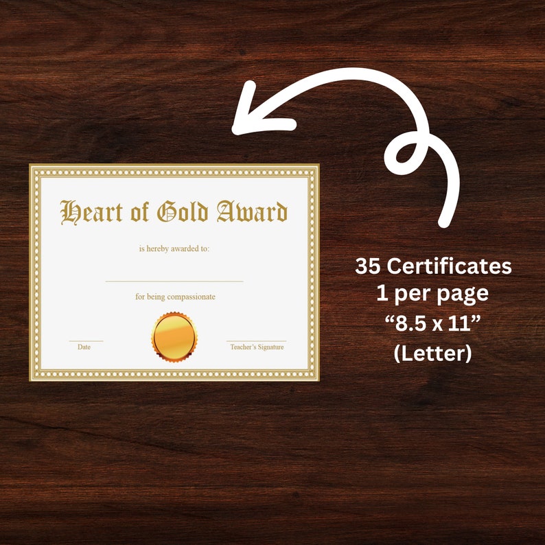 Celebrate Student Achievements With Our Gold Classroom Award ...