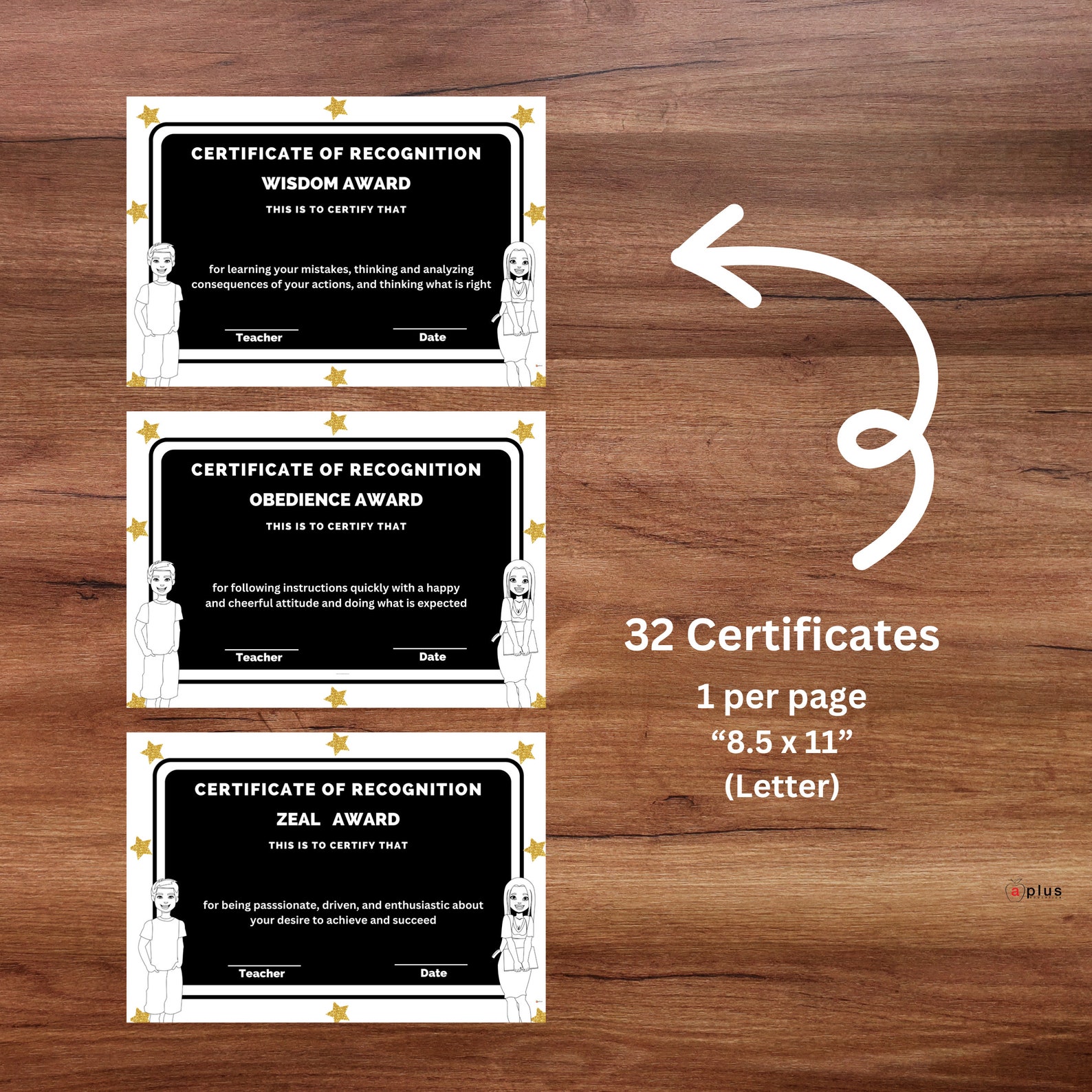 Character Traits Awards for Teens Editable Certificates for Positive ...