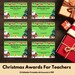 Christmas Teacher Awards - Editable Fun Holiday Gifts for Co-teachers ...