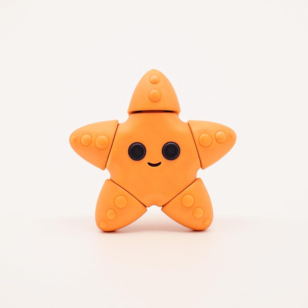 Starfish Jigglit – 3D Printed Articulated Starfish Toy | Flexible ...