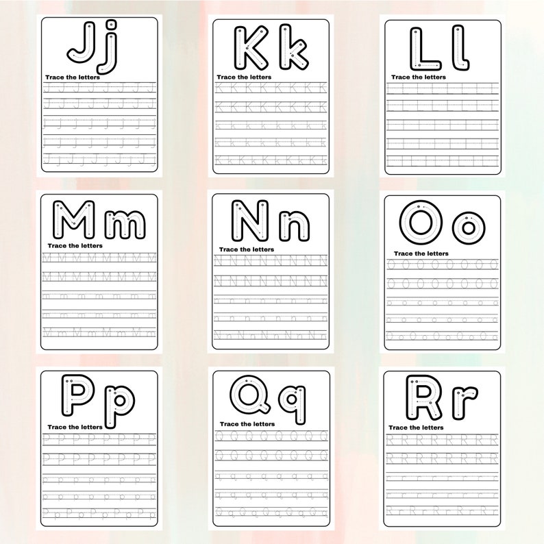 Alphabet Tracing Worksheet ,printable Preschool Activities,abc Letter ...