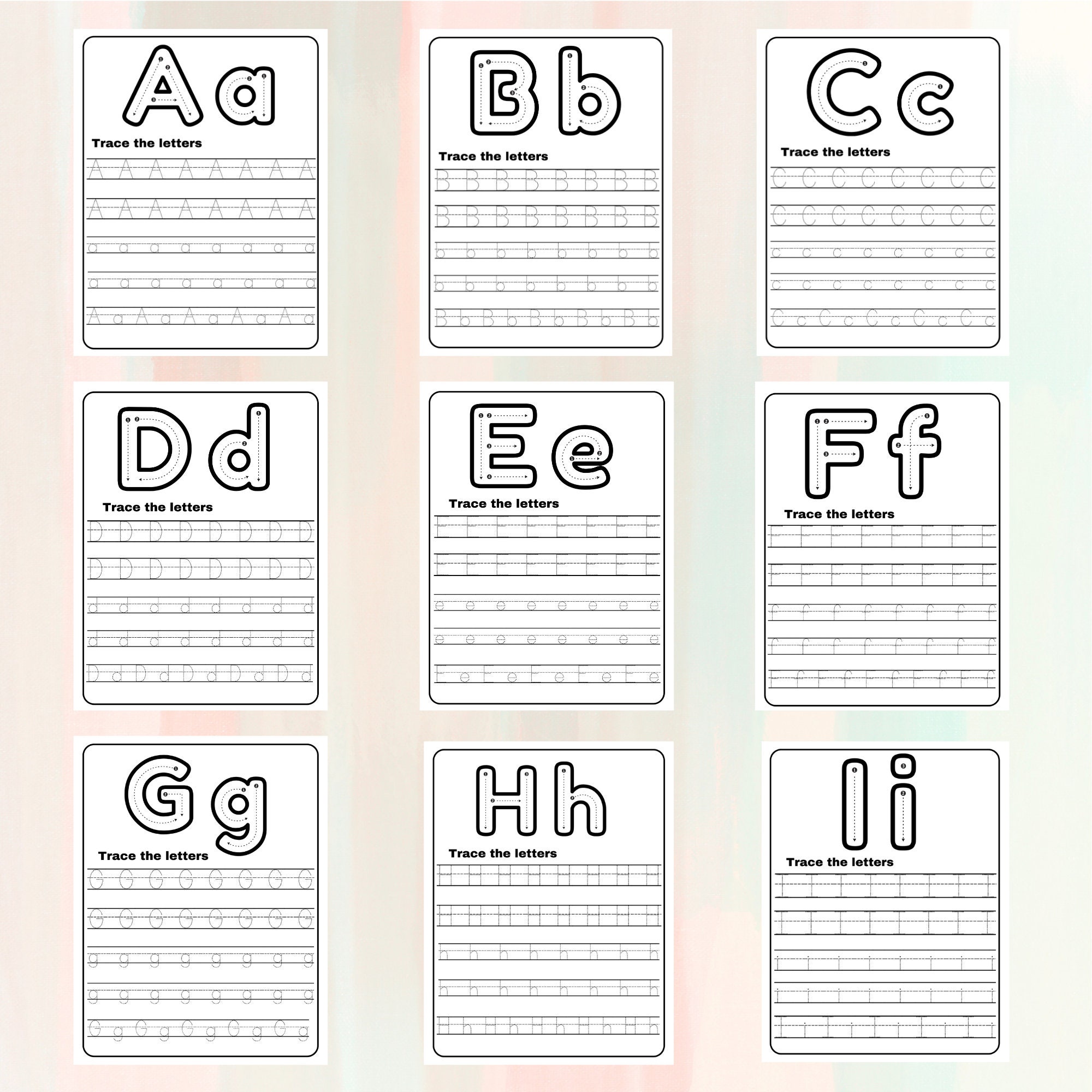 Alphabet Tracing Worksheet ,printable Preschool Activities,abc Letter ...