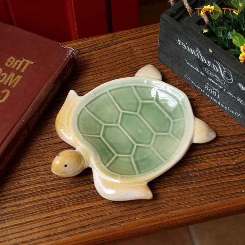 Cute Colorful Glazed Ceramic Turtle Ashtray, Suitable for Holding Keys ...