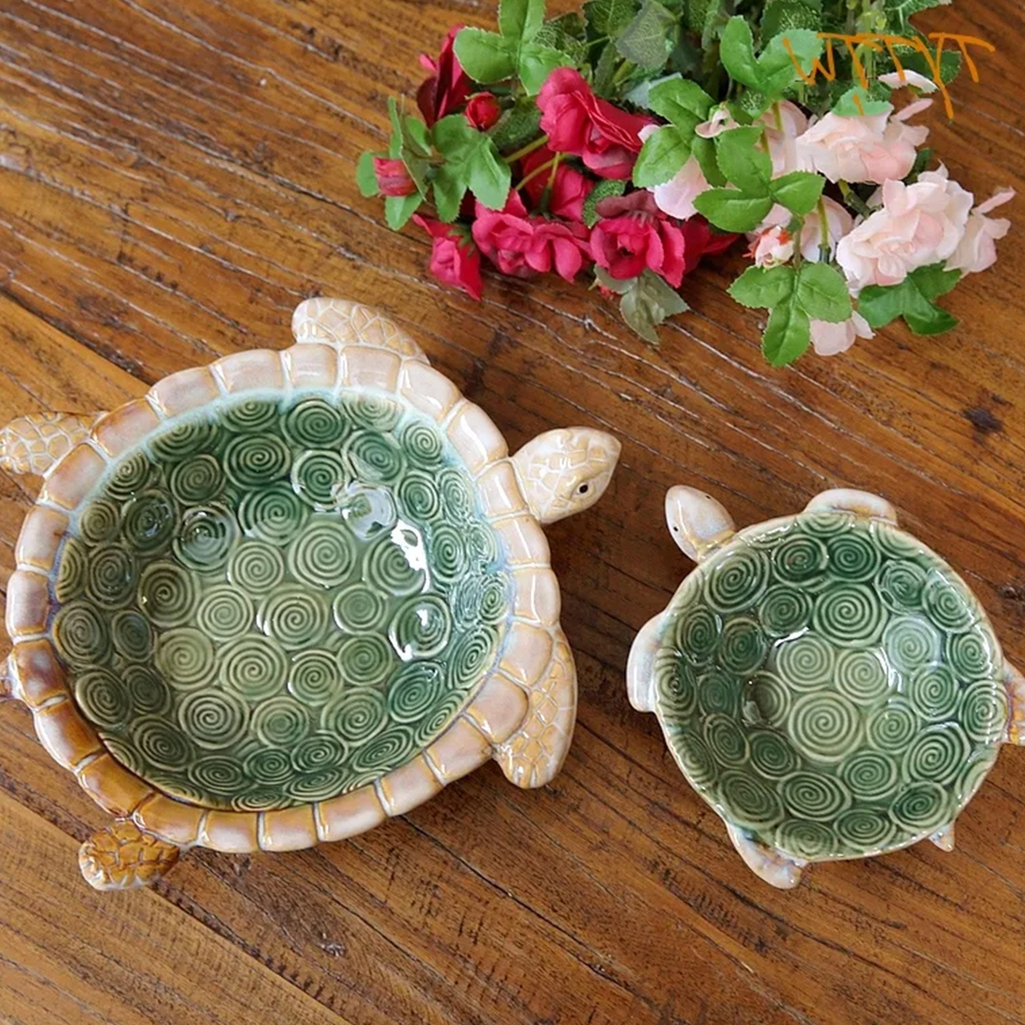 Cute Colorful Glazed Ceramic Turtle Ashtray, Suitable for Holding Keys ...